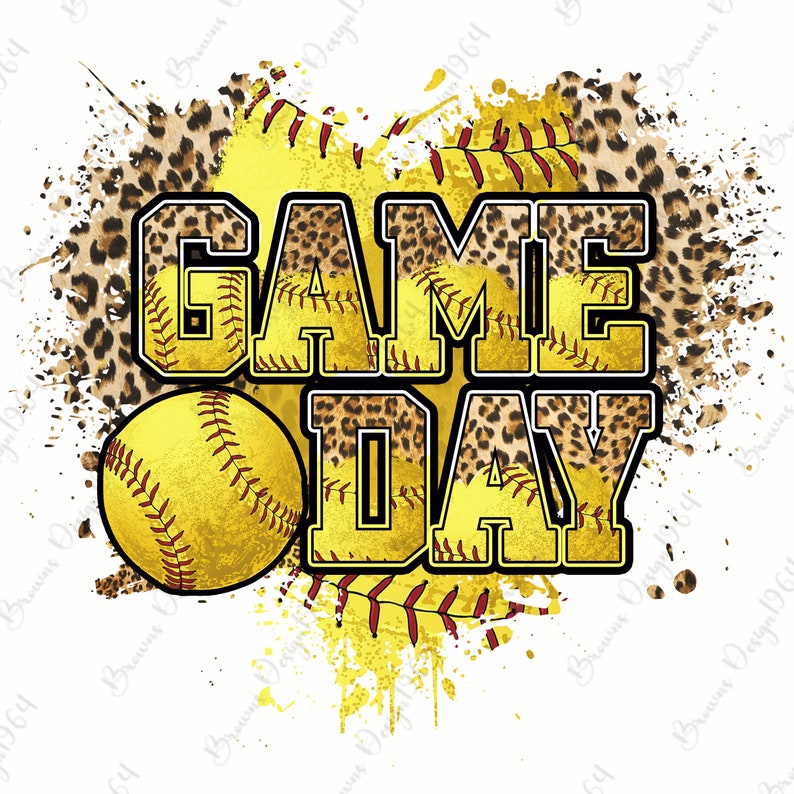 Softball Game Day Game Day Png Softball Game Day Leopard - Etsy