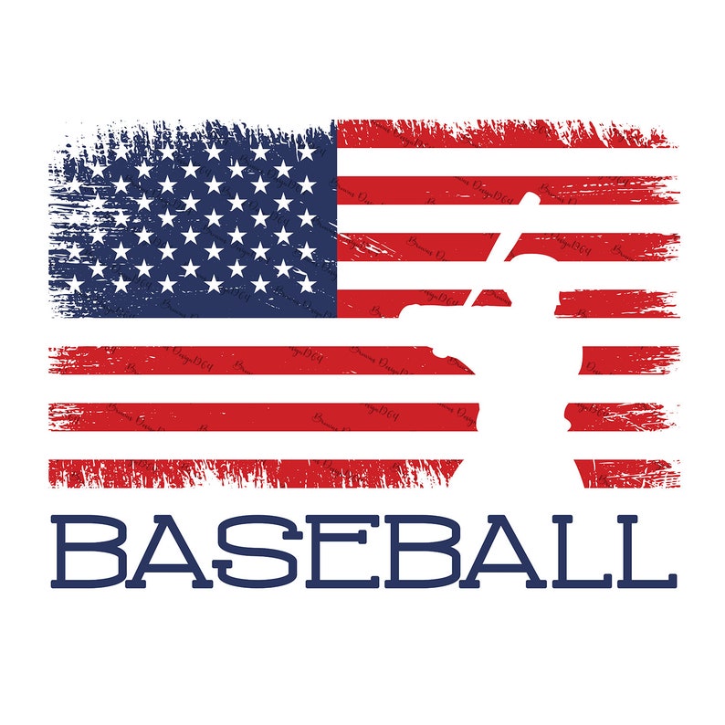 Baseball American Flag Png Red White and Blue Baseball Png - Etsy