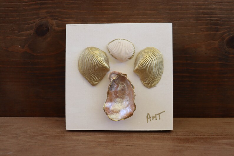 Oyster Shell Angel Wall Art • Cockle Shell • Beach Decor • Coastal ...
