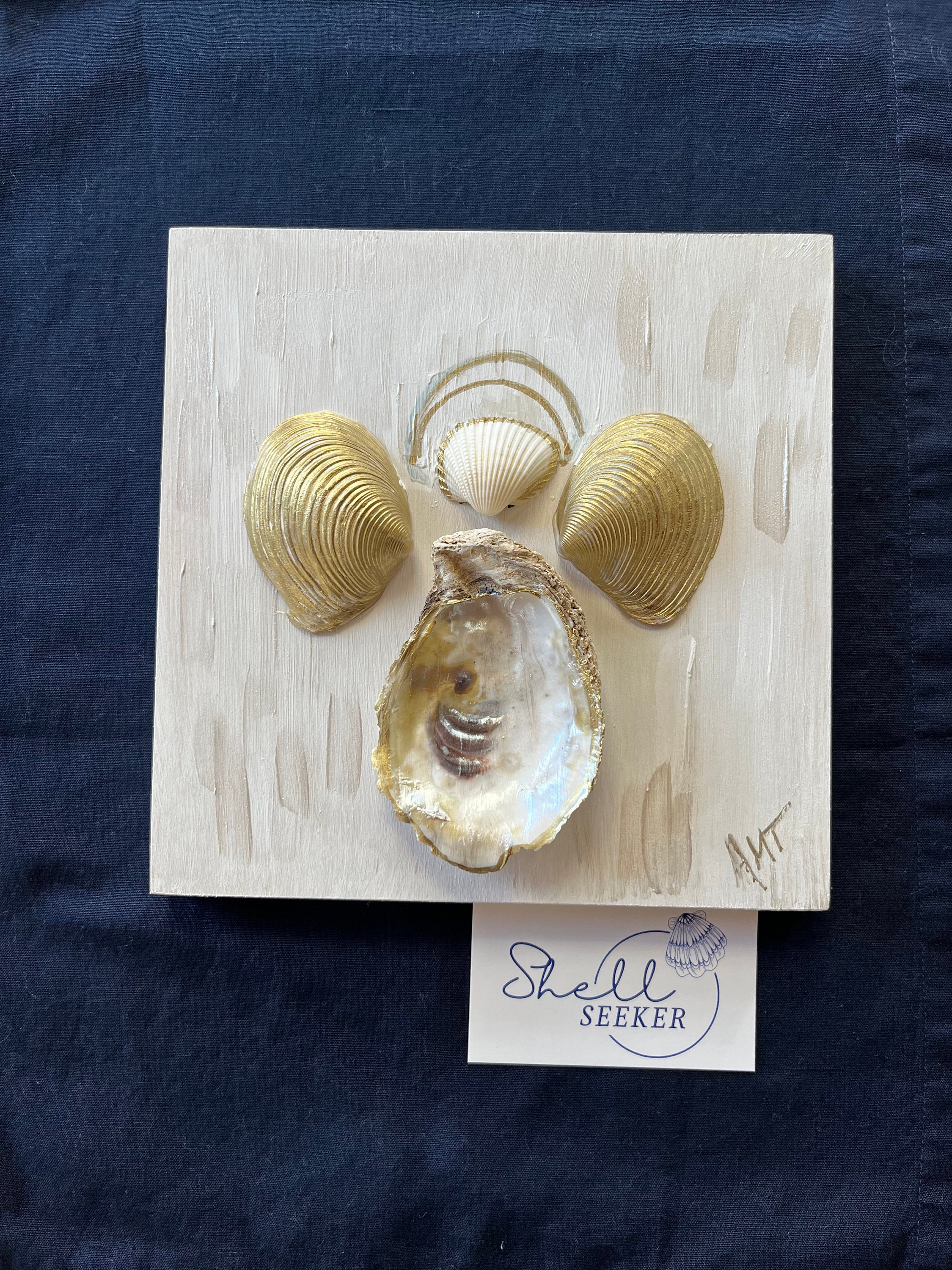 Oyster Shell Angel Wall Art Cockle Shell Beach Decor Coastal Decor ...