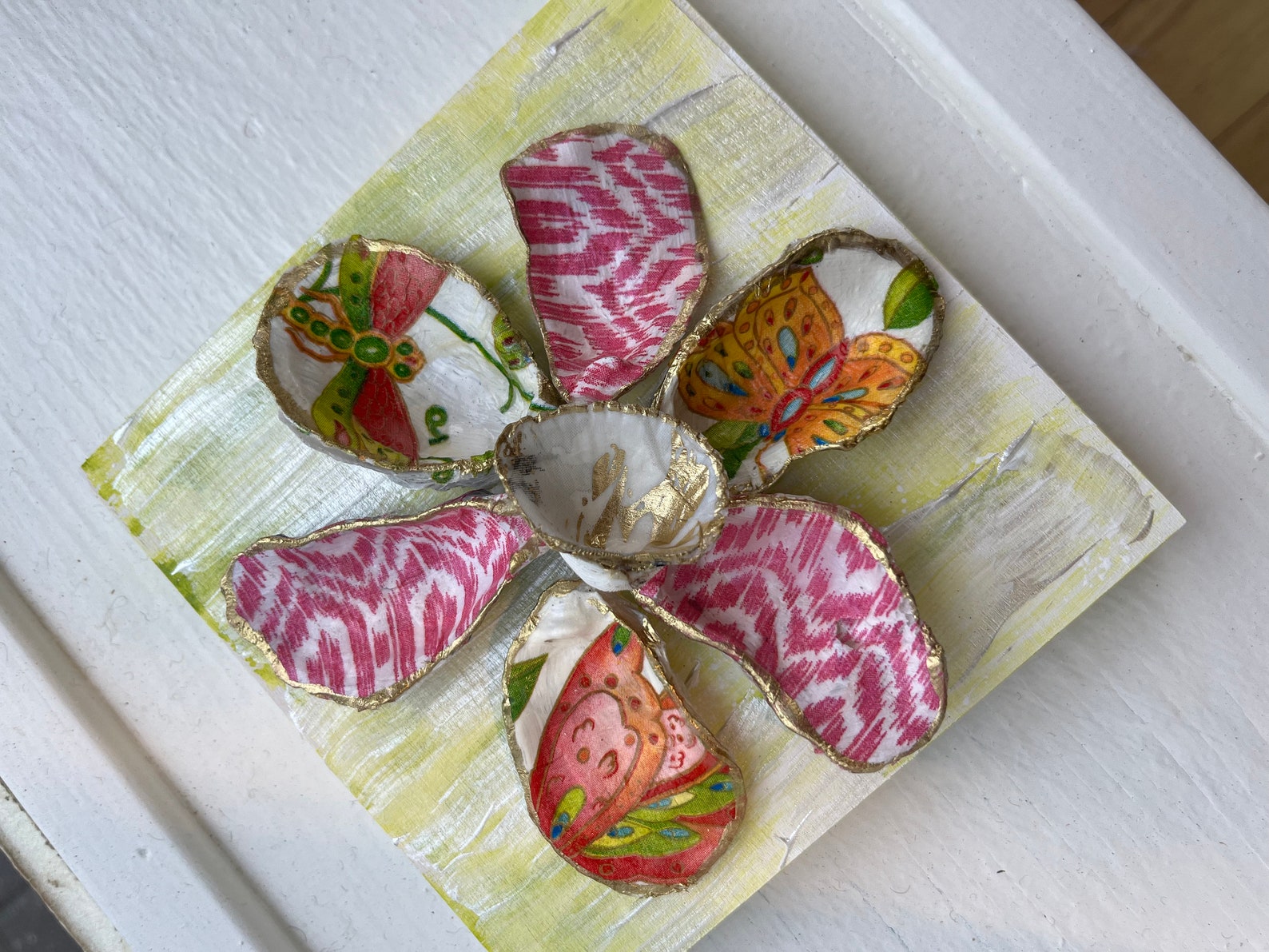 Oyster Shell Flower Wall Art • Cockle Shell • Beach Decor • Coastal ...