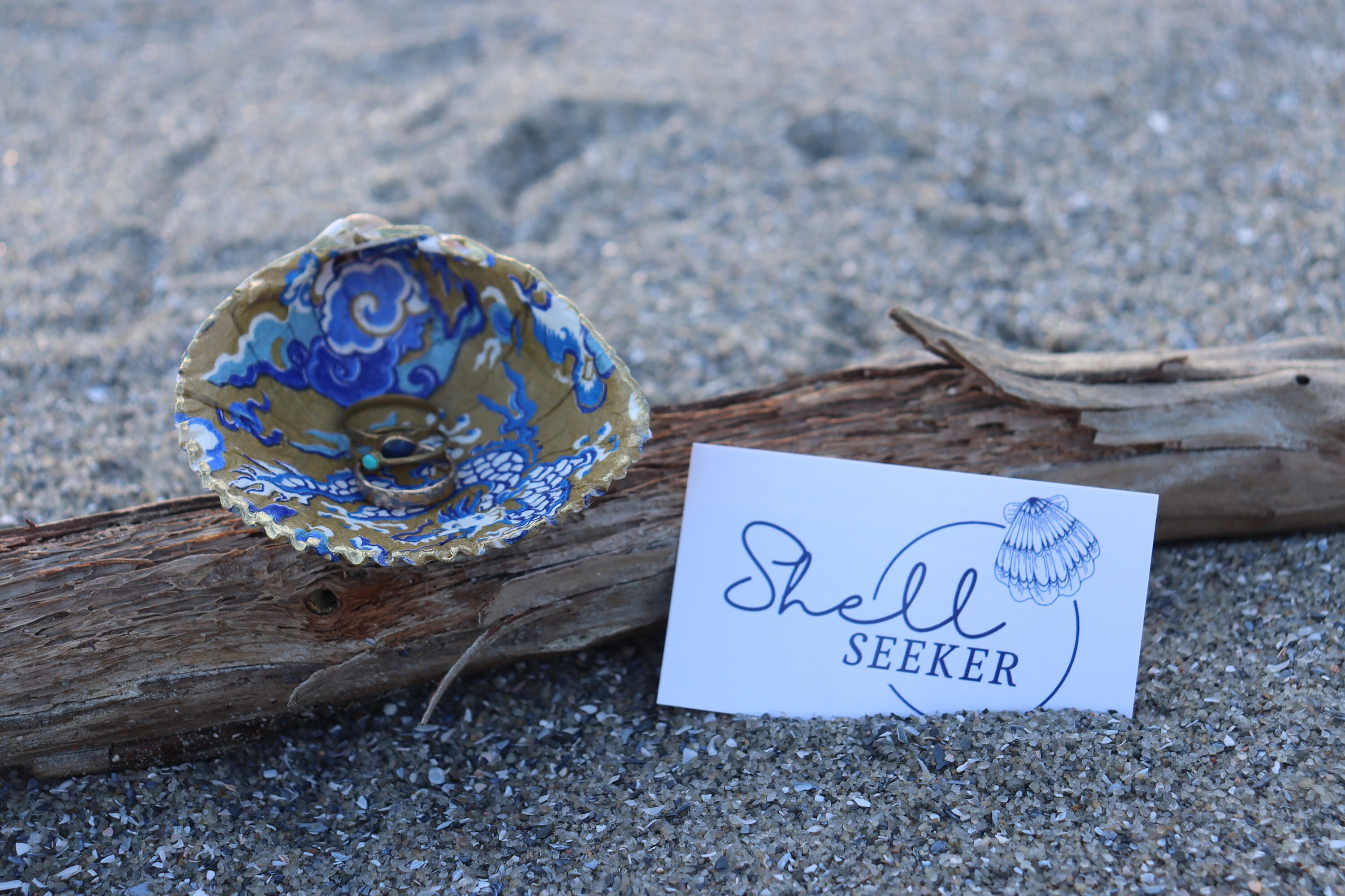 Blue Dragon Shell Jewelry Holder Jewelry Display Ring Holder Ring Dish ...