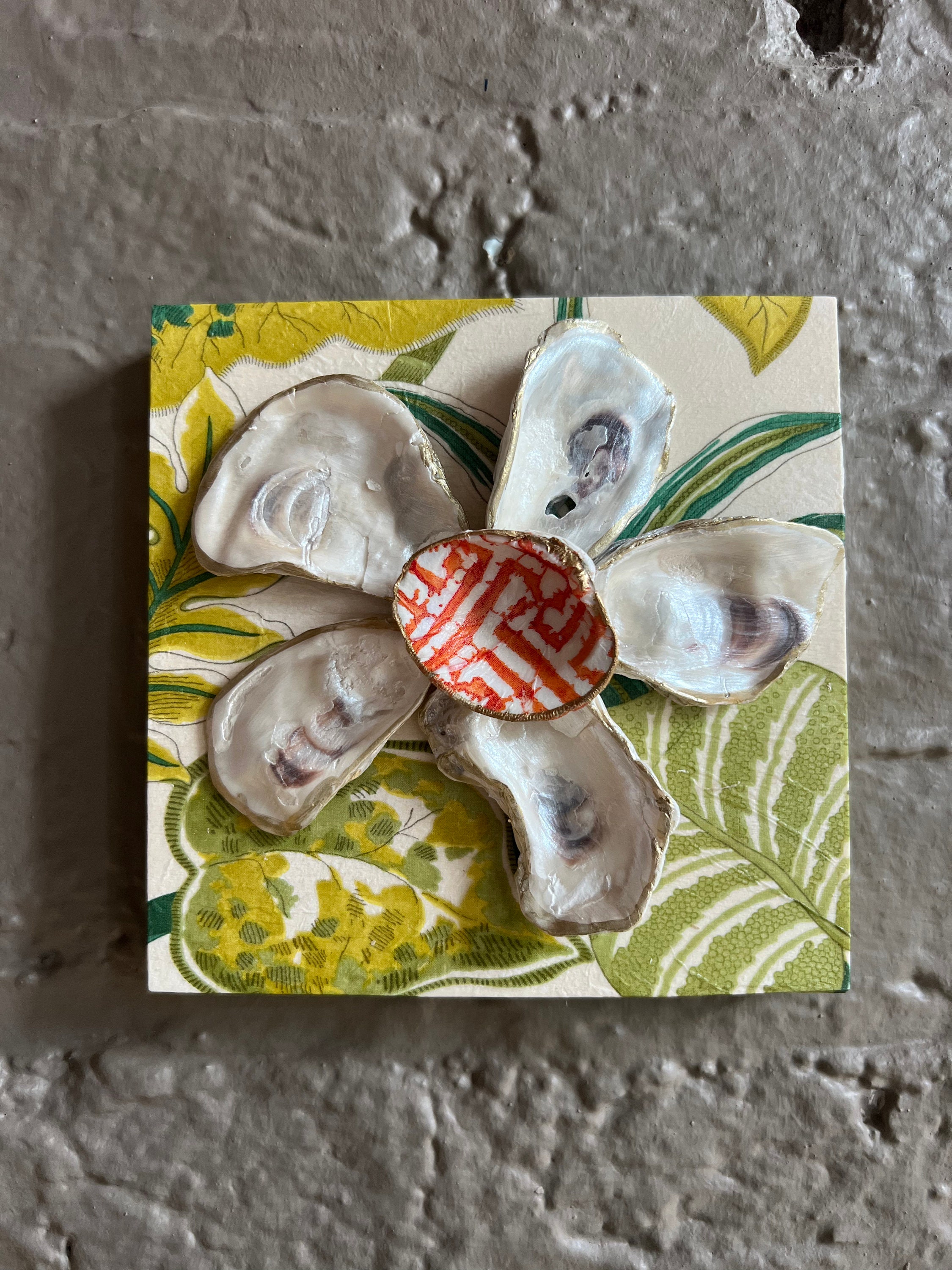 Shell Flower Wall Art Cockle/oyster Shell Beach Decor Coastal Decor ...