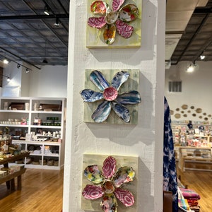 Oyster Shell Flower Wall Art • Cockle Shell • Beach Decor • Coastal ...