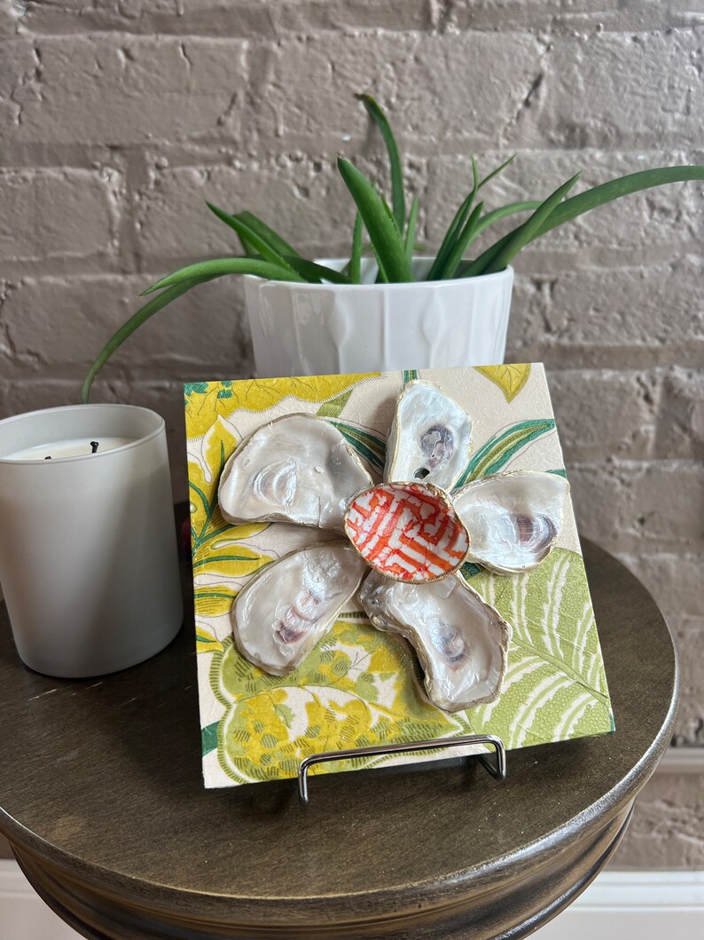 Shell Flower Wall Art Cockle/oyster Shell Beach Decor - Etsy