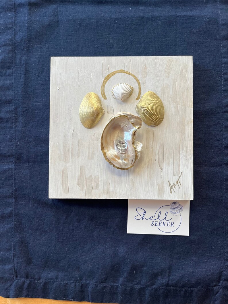 Oyster Shell Angel Wall Art • Cockle Shell • Beach Decor • Coastal ...