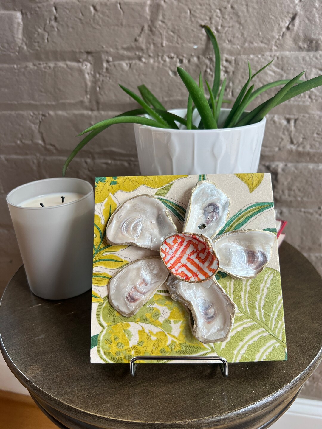 Shell Flower Wall Art • Cockle/oyster Shell • Beach Decor • Coastal ...