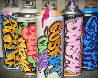 Custom Graffiti Spray Paint Can Name Letters Personalized - Etsy