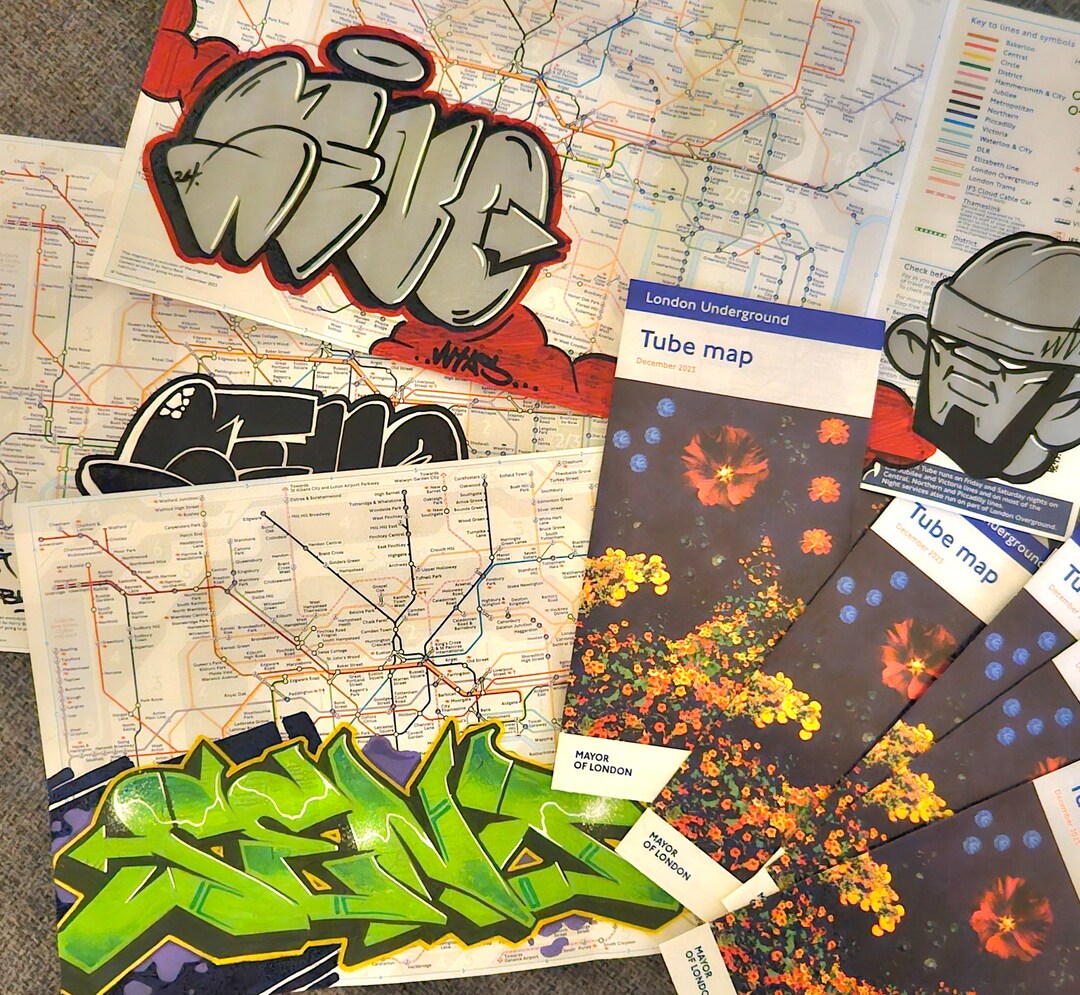 Custom Underground Map graffiti - Etsy UK