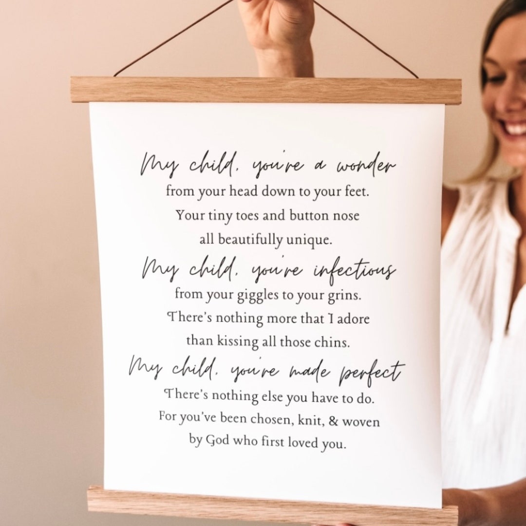 My Child Poem, Nursery Decor, Kids Room Decor, Religious Poem ...