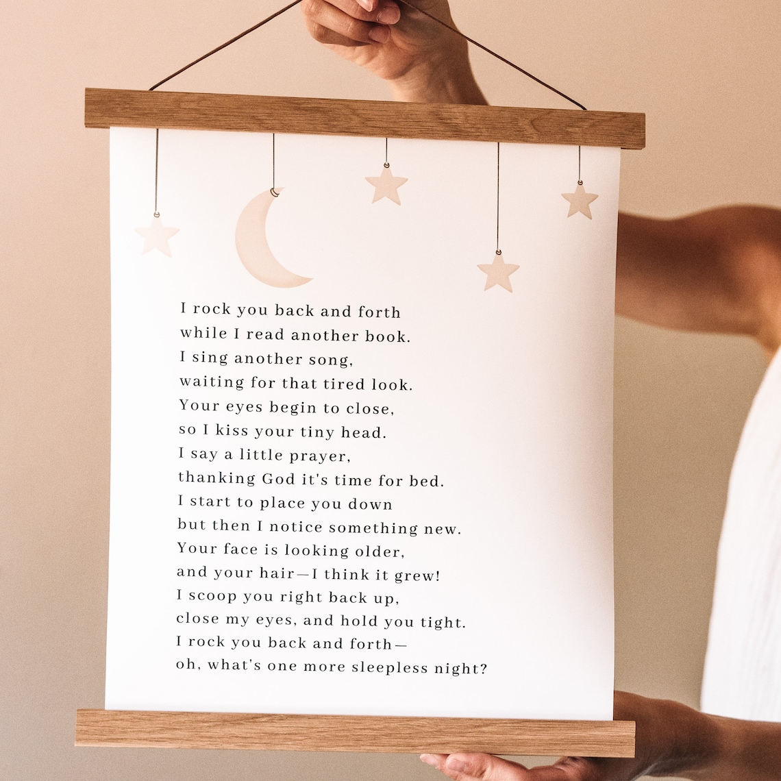 Sleepless Night Poem, Hanging Poster, Baby Room Decor, Nursery Sign ...