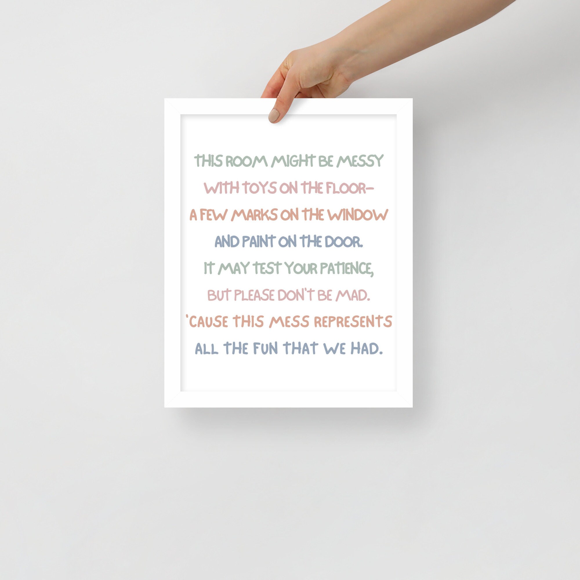 This Room Might Be Messy Framed Poster, Kids Room Poem, Wall Decor for ...