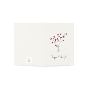 Happy Birthday Card, Birthday Poem, Sentimental Birthday Card, Flower ...