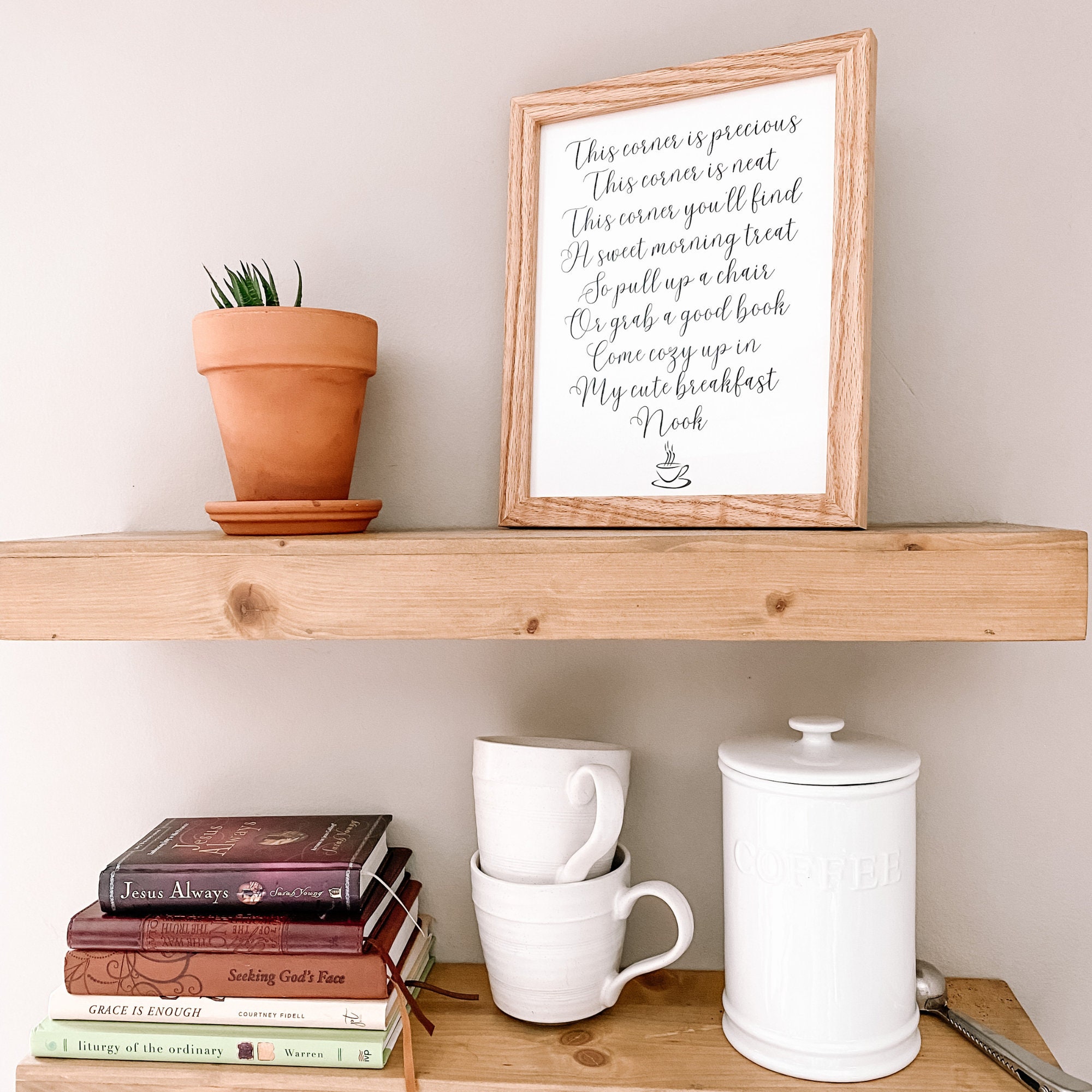 Breakfast Nook Poem, Framed Poster, Home Decor, Coffee Wall Art ...