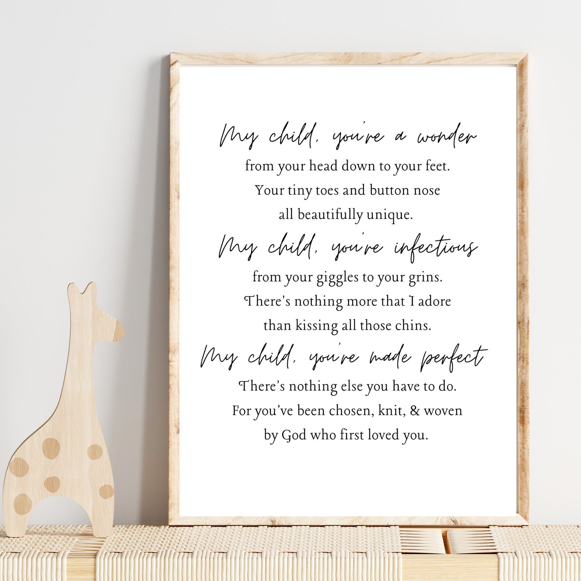 My Child Poem, Nursery Sign, Baby Room Printable Wall Art, Kids Room ...