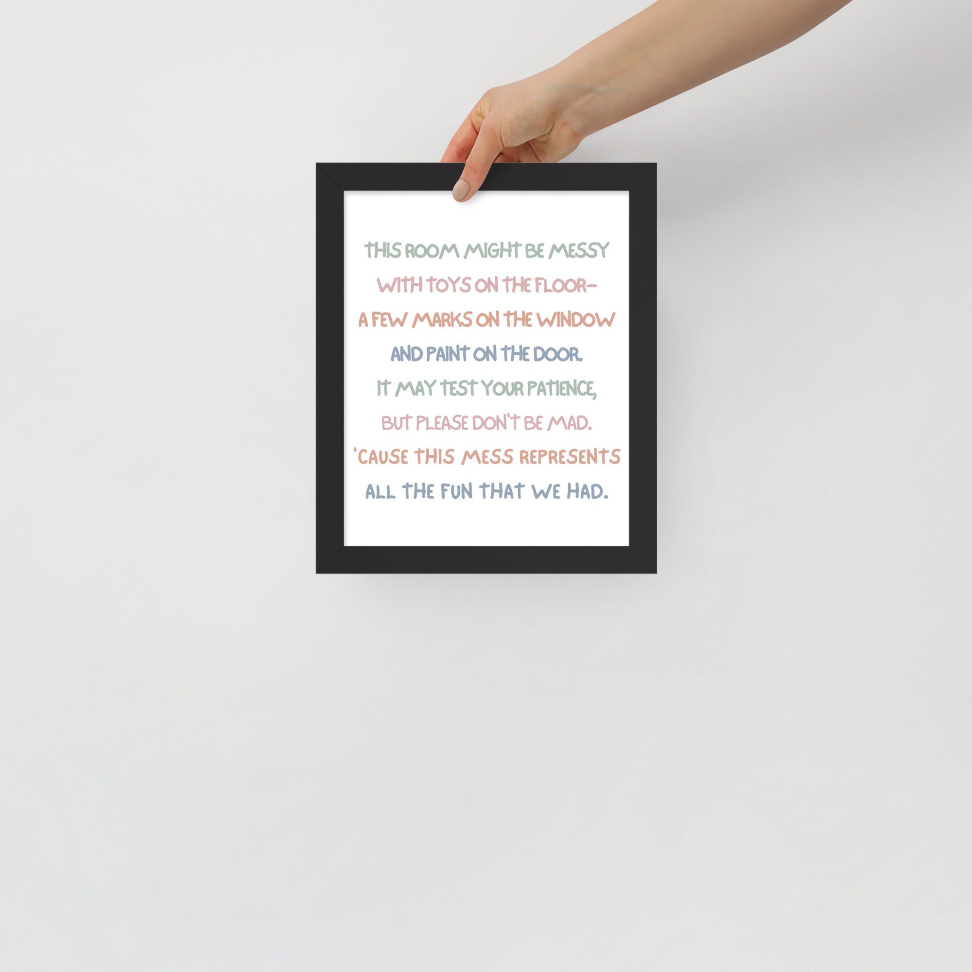 This Room Might Be Messy Framed Poster, Kids Room Poem, Wall Decor for ...