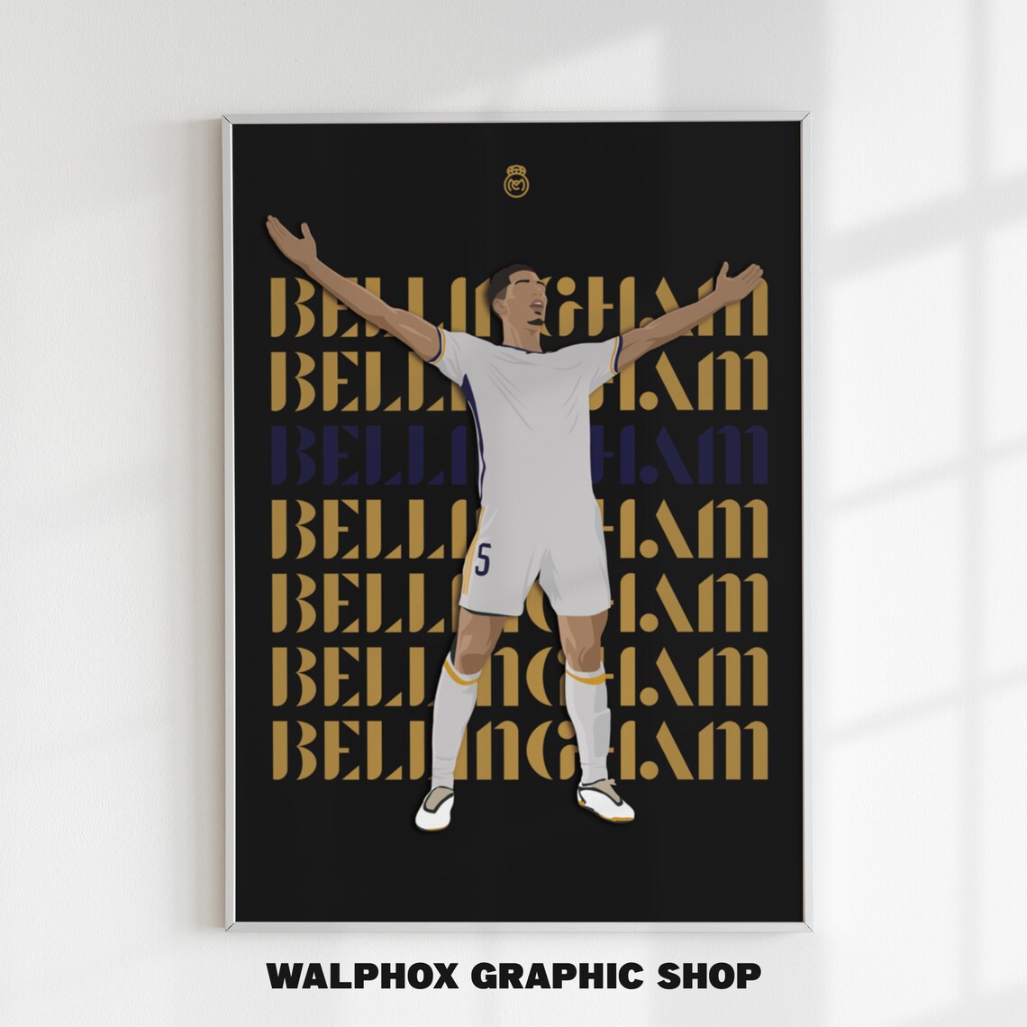 Jude Bellingham Printable, Bellingham Real Madrid Poster, Digital ...
