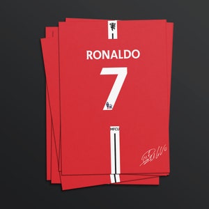 Cristiano Ronaldo Jersey Art Print, Football Legend (digital Download ...