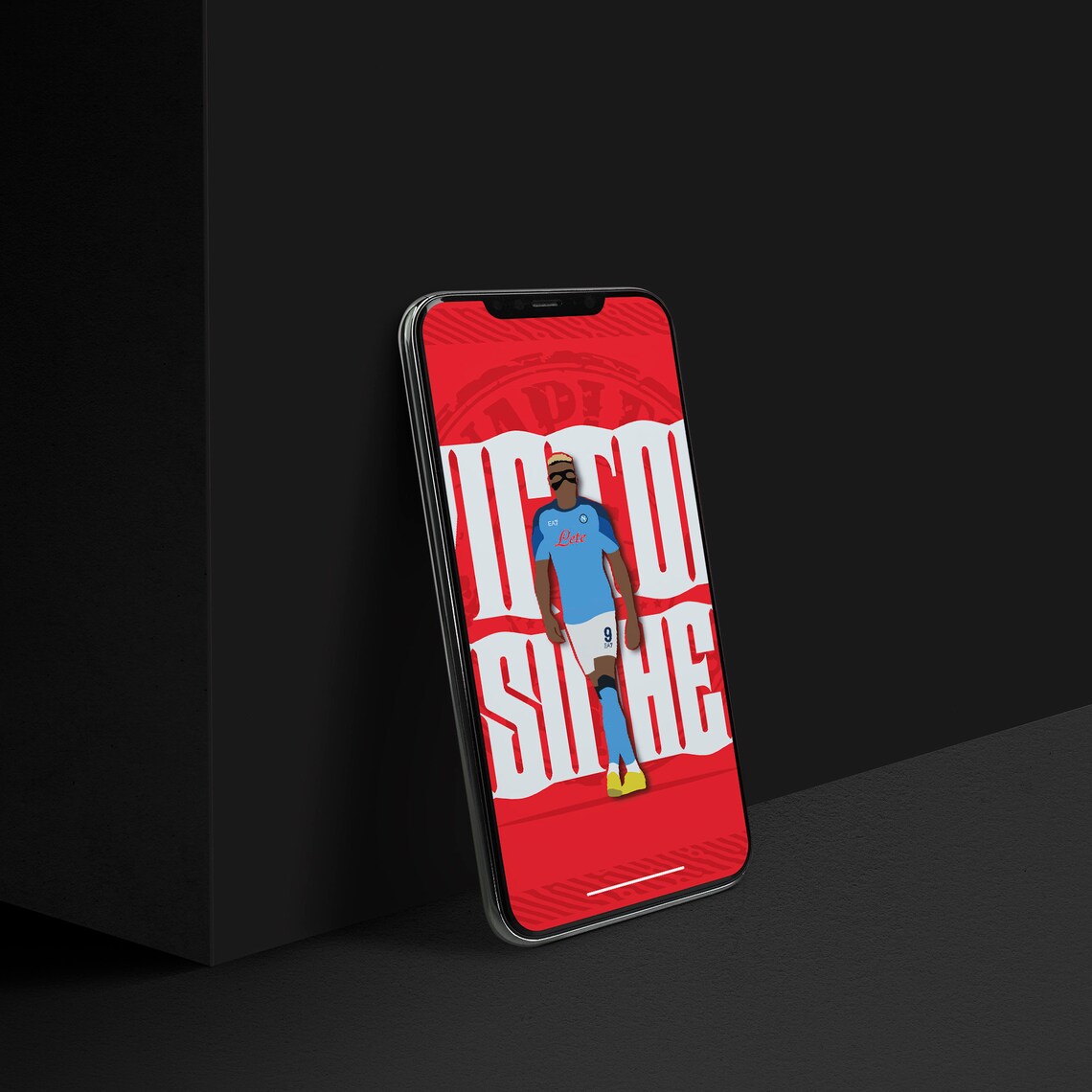 Victor Osimhen Illustration Vector Art 3D Digital Download, Wall Art ...