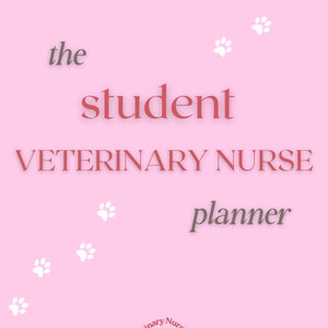 Student Veterinary Nursing Printable Planner / Vet Nurse Gift, Digital ...