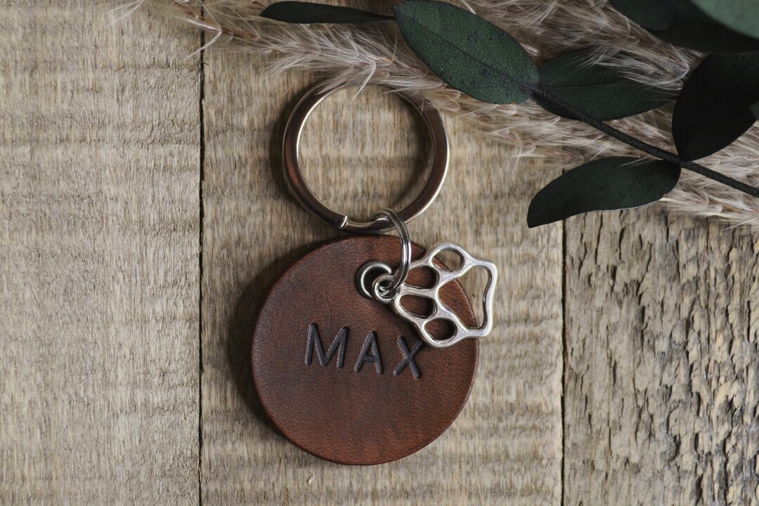 Leather Dog Tag Personalized Custom Dog Tag Quiet Dog Tag - Etsy