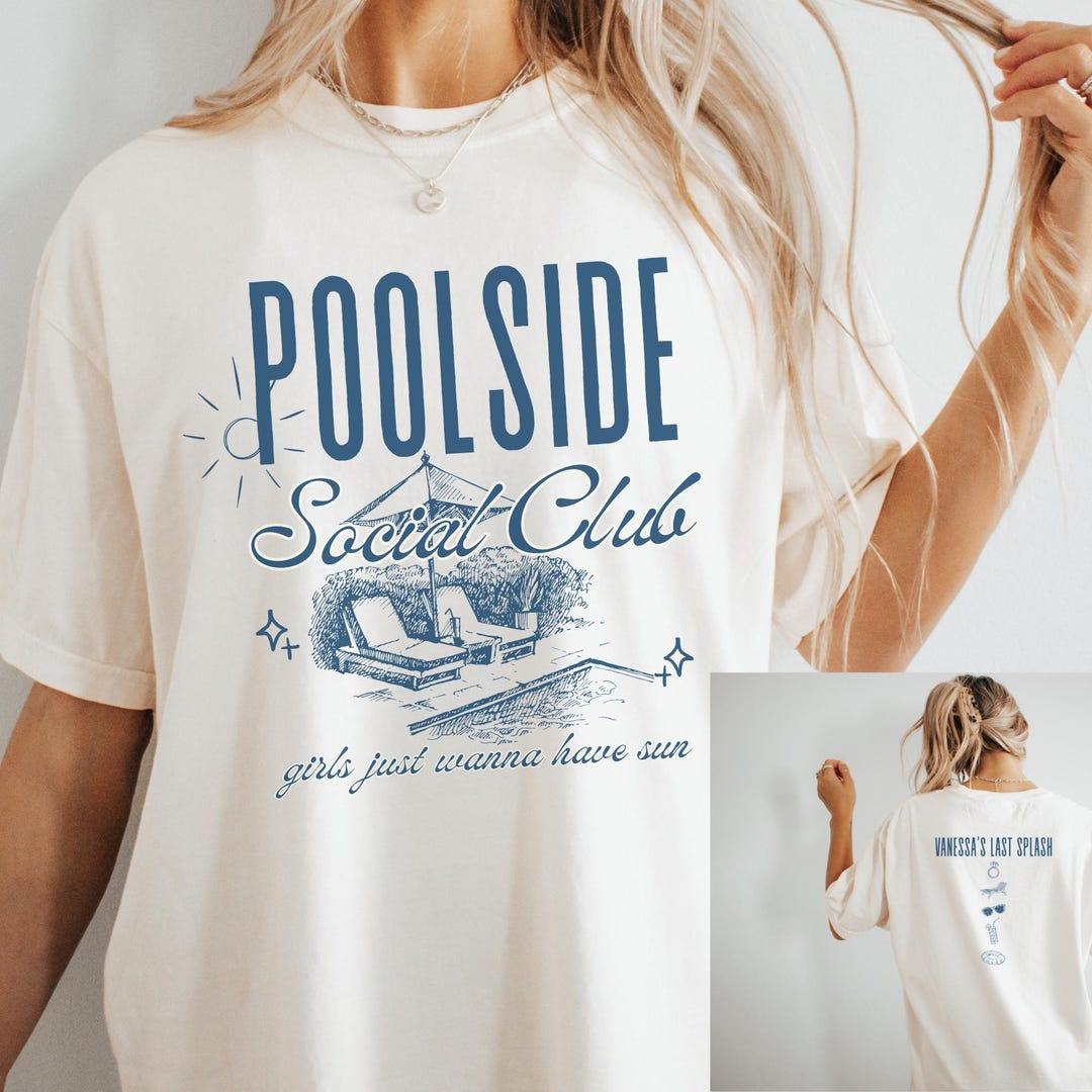 CUSTOM Bachelorette Pool Party T-shirts, the Bach Club, Poolside Social ...