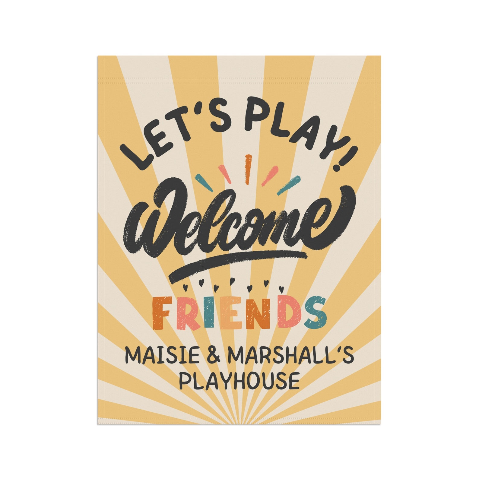 CUSTOM Playhouse Flag, Flag for Fort, Playground Flag, Custom Name ...