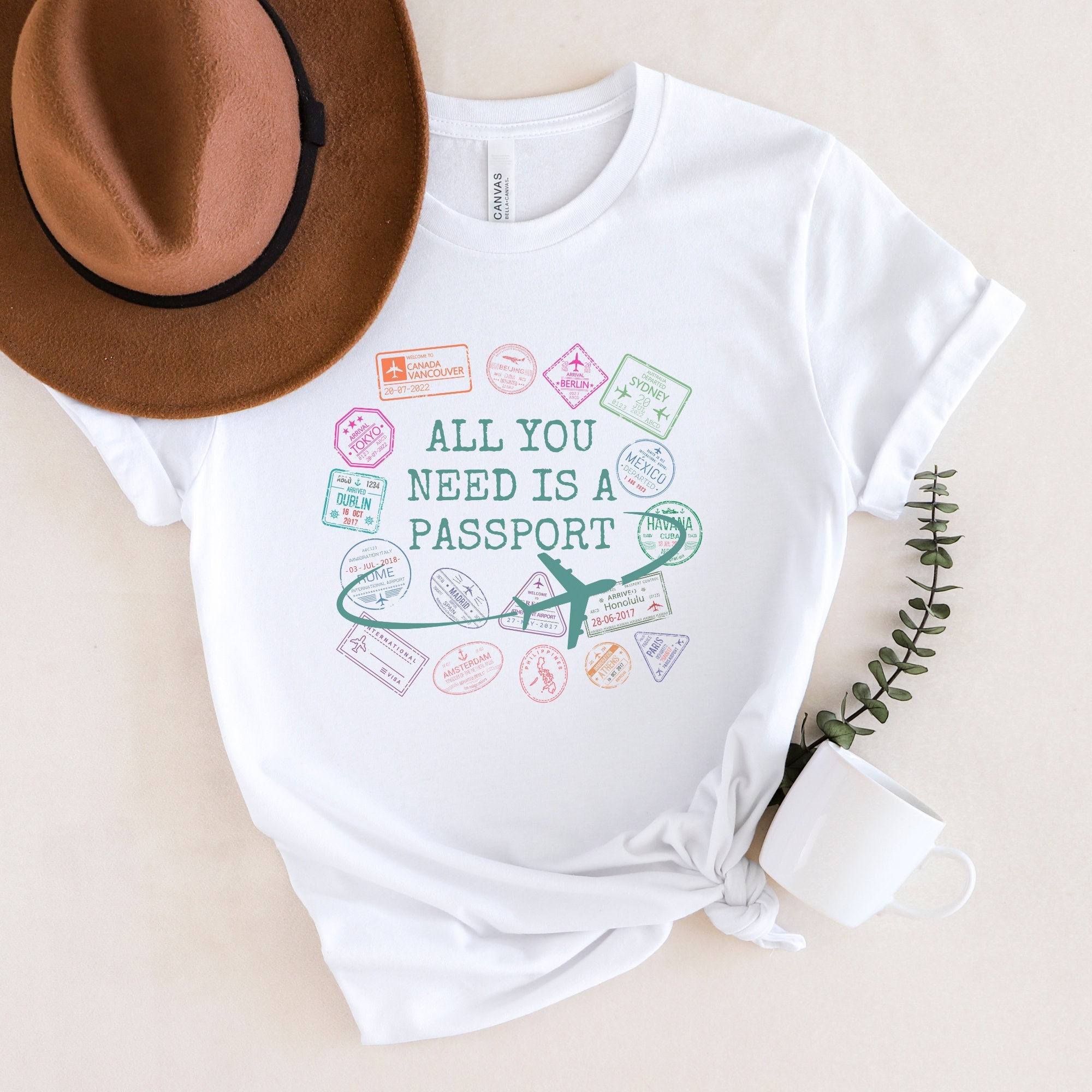 All You Need is A Passport, Travel Agent Shirt, Wanderlust Tee, World ...