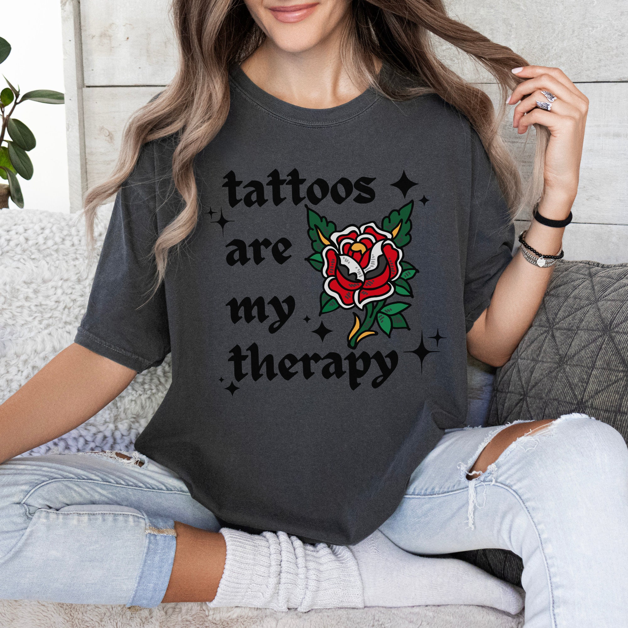Tattoos Are My Therapy Shirt, Vintage Tattoo, Tattoo Artist, Retro ...