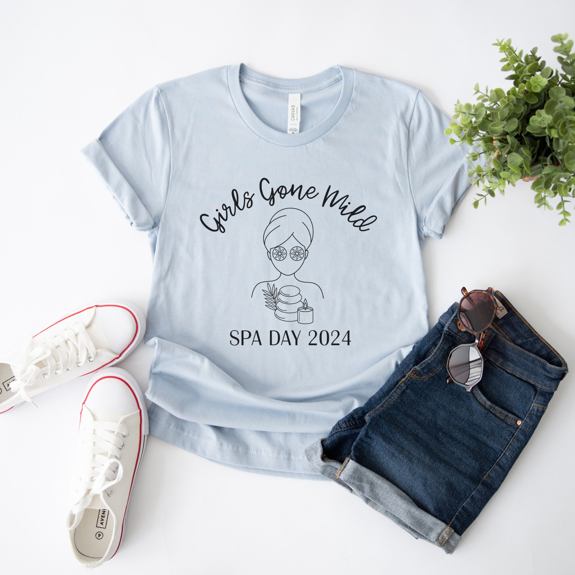 Girls Gone Mild Tee, Spa Day 2024 Shirt, Spa Weekend, Girls Weekend Tee ...