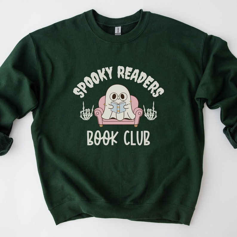 Spooky Readers Book Club Sweatshirt, Horror Reader, Scary Book Club ...