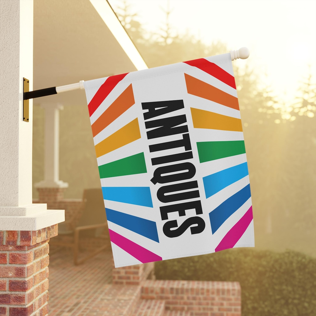 Antiques Store Flag, Antique Storefront Flag, Antiques Sign, Antiques ...
