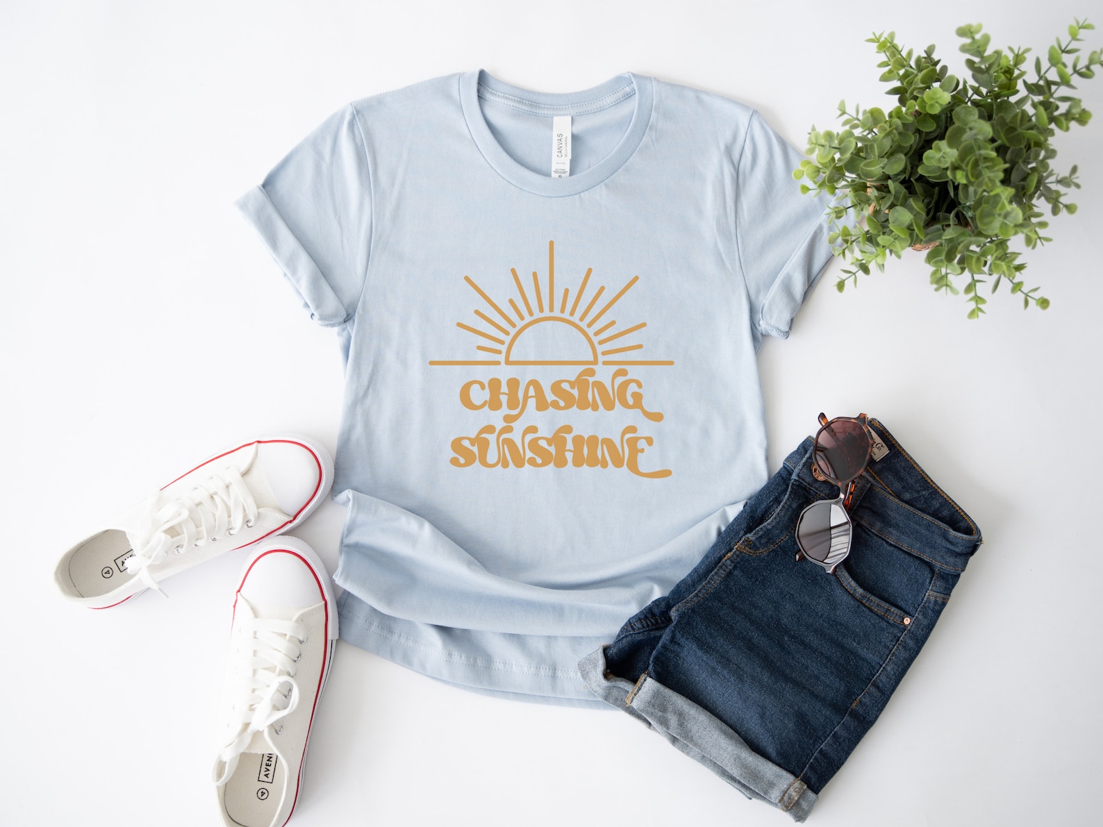 Chasing Sunshine T-shirt, Summer Vibes Shirt, Beach Vacation Shirt ...