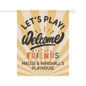 CUSTOM Playhouse Flag, Flag for Fort, Playground Flag, Custom Name ...