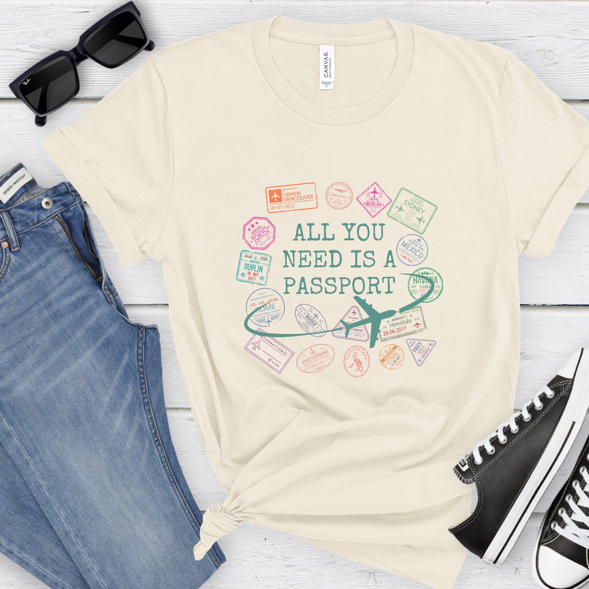 All You Need is A Passport, Travel Agent Shirt, Wanderlust Tee, World ...