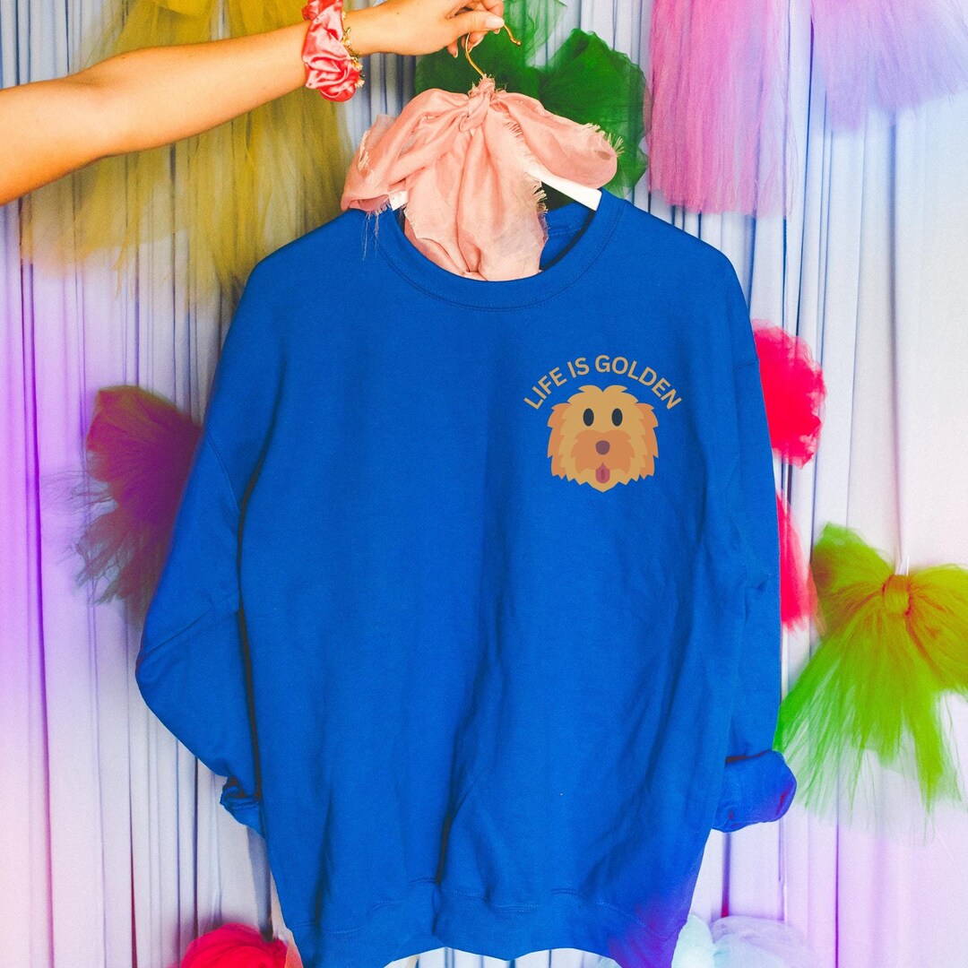 Life is Golden Goldendoodle Sweater, Cute Goldendoodle Crewneck ...