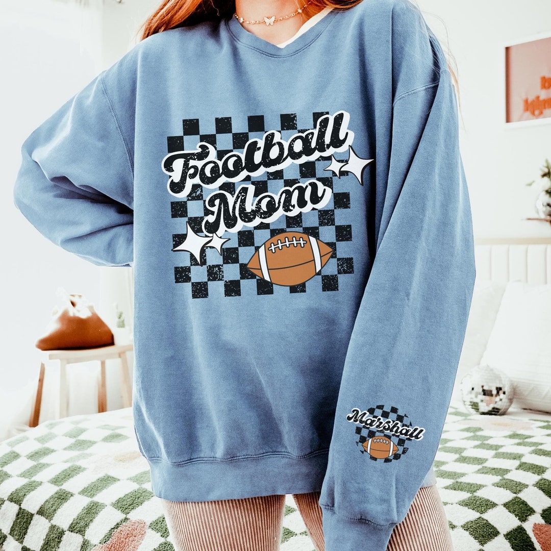 Personalized Football Mom Sweatshirt, Custom Name Football Sweater ...
