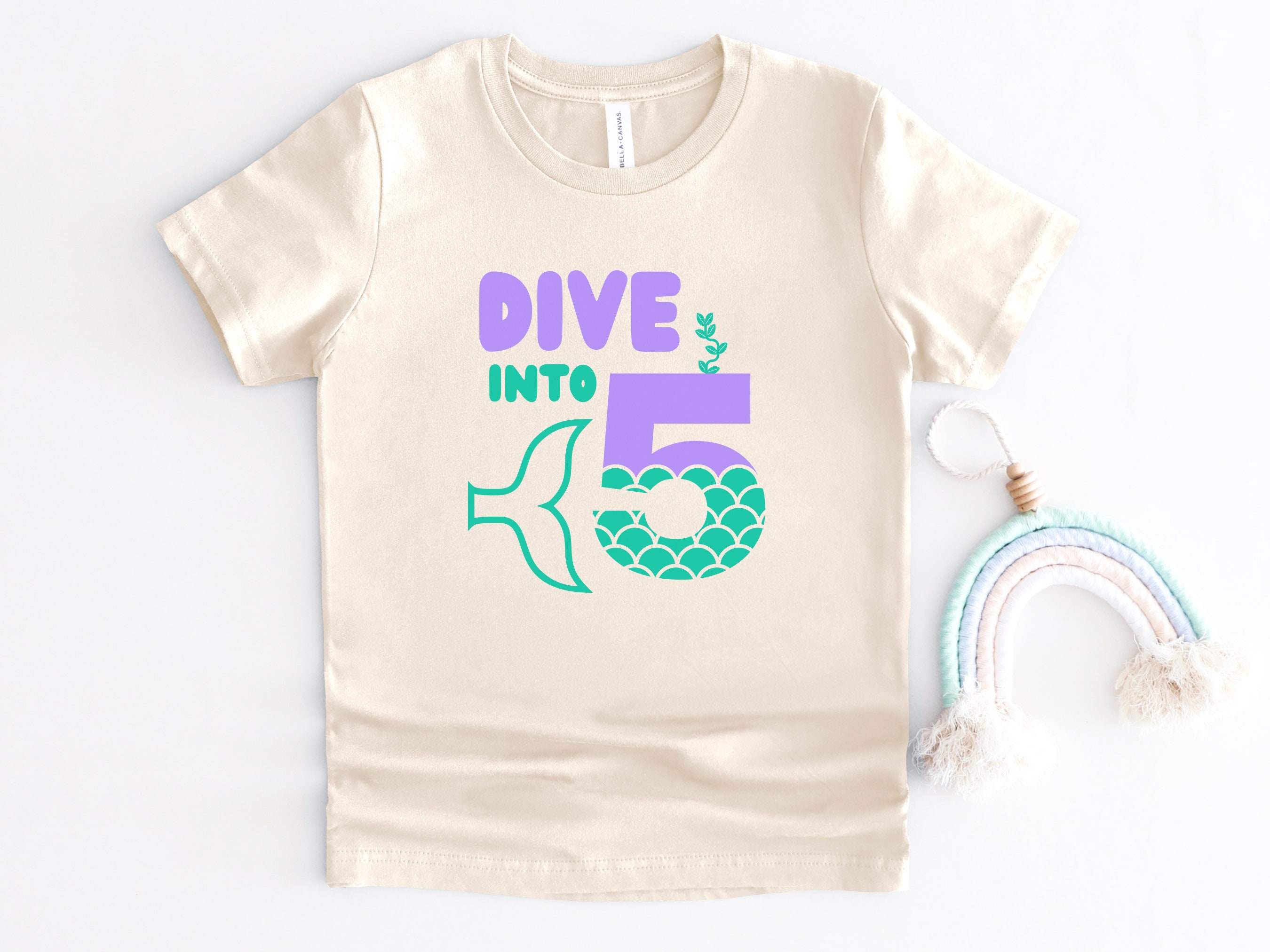Dive Into Five Mermaid Birthday Shirt Mermaid Birthday Theme - Etsy