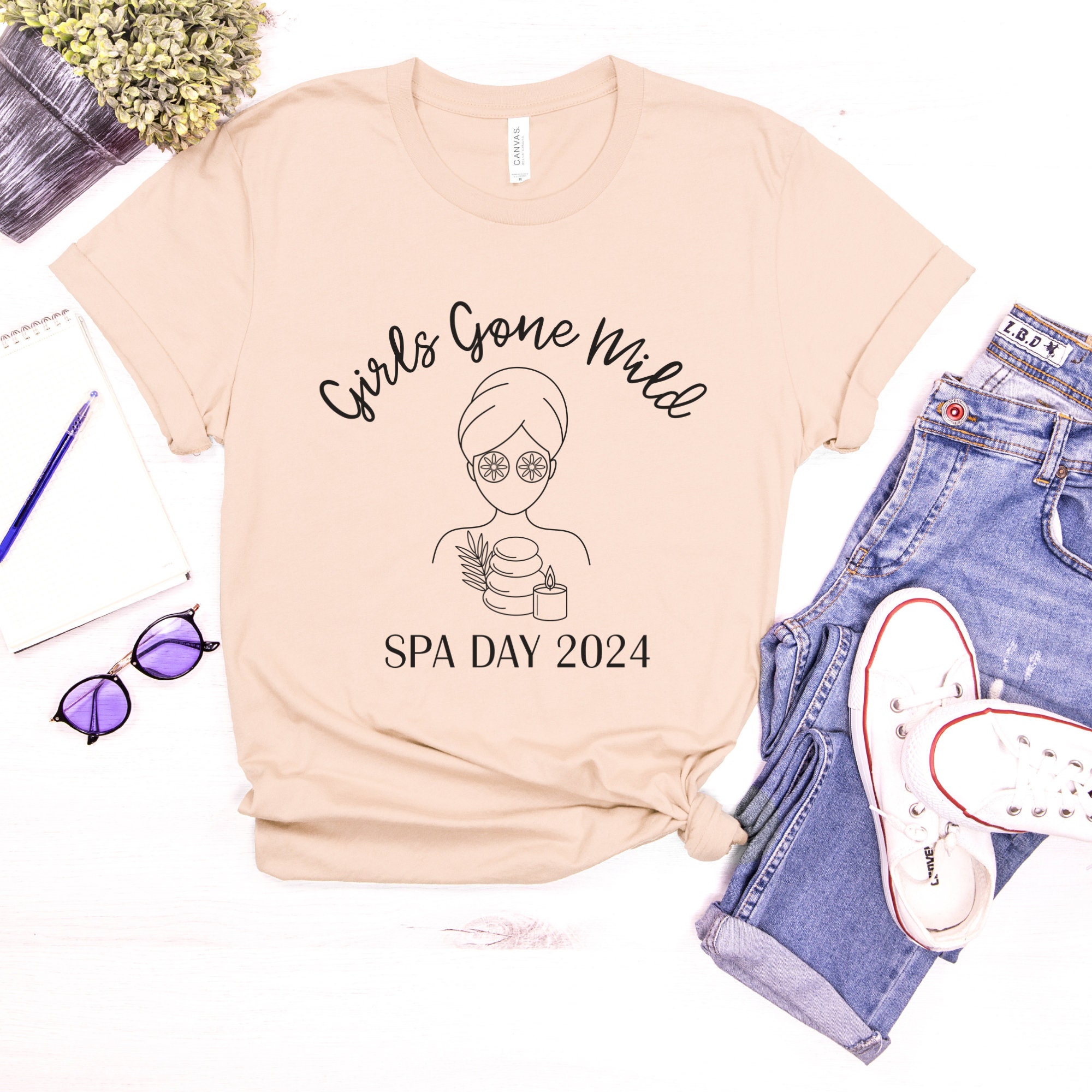 Girls Gone Mild Tee, Spa Day 2024 Shirt, Spa Weekend, Girls Weekend Tee ...