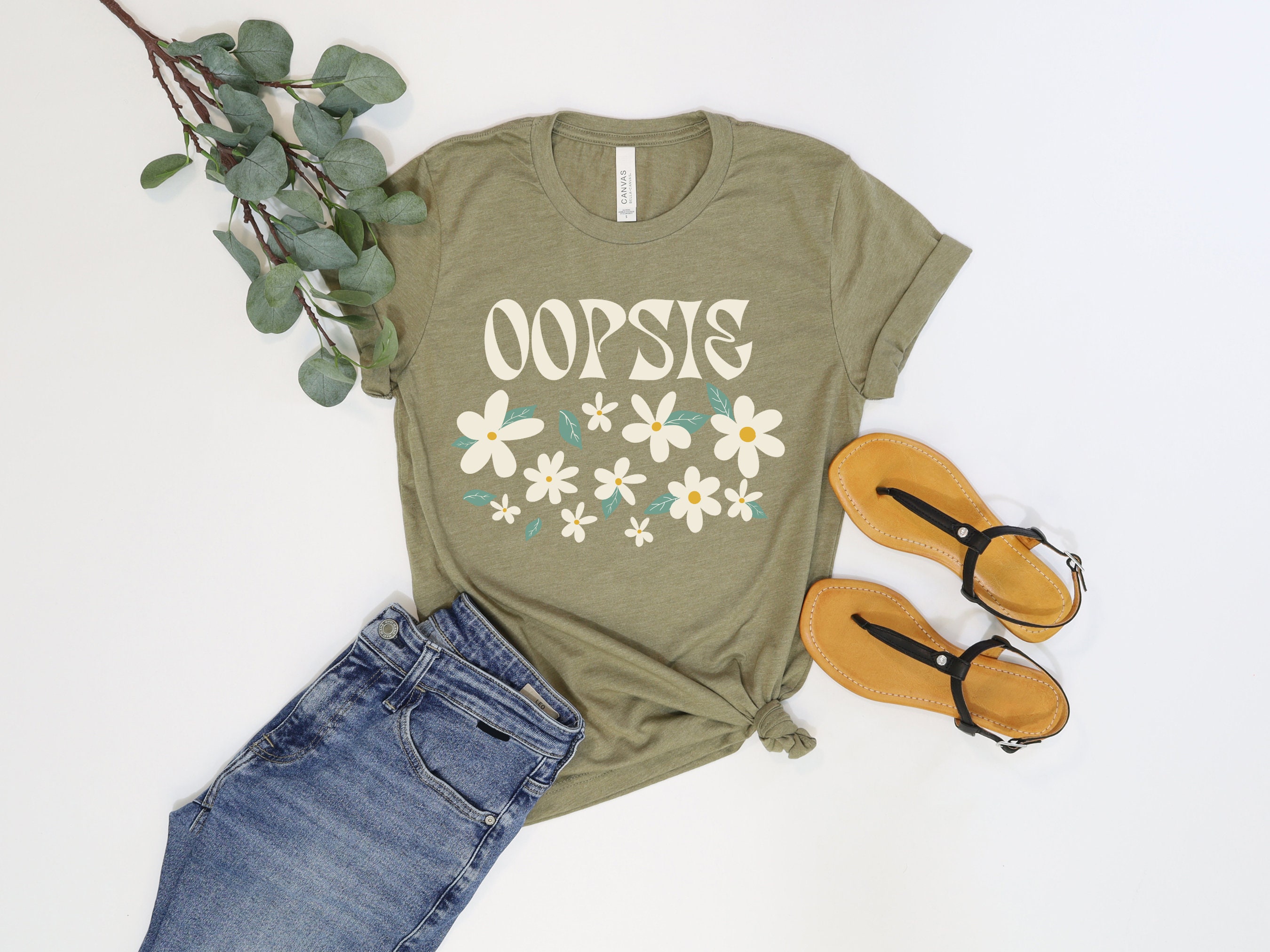 Oopsie Daisy Shirt, Daisy Shirt, Flower Shirt, Retro Shirt, Trendy ...