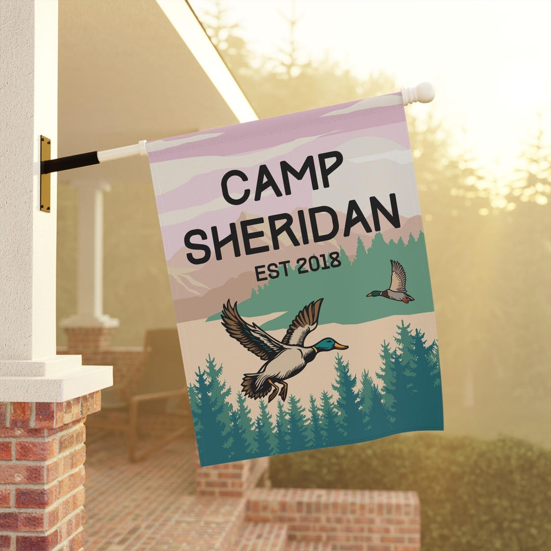 CUSTOM Cabin House Flag, Personalized Camp Flag, Welcome to Our Cabin ...