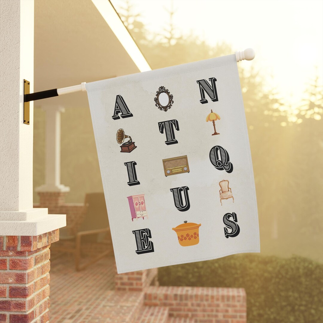Antique Store Outdoor Flag, Sign for Antique Store, Thrift Store Flag ...
