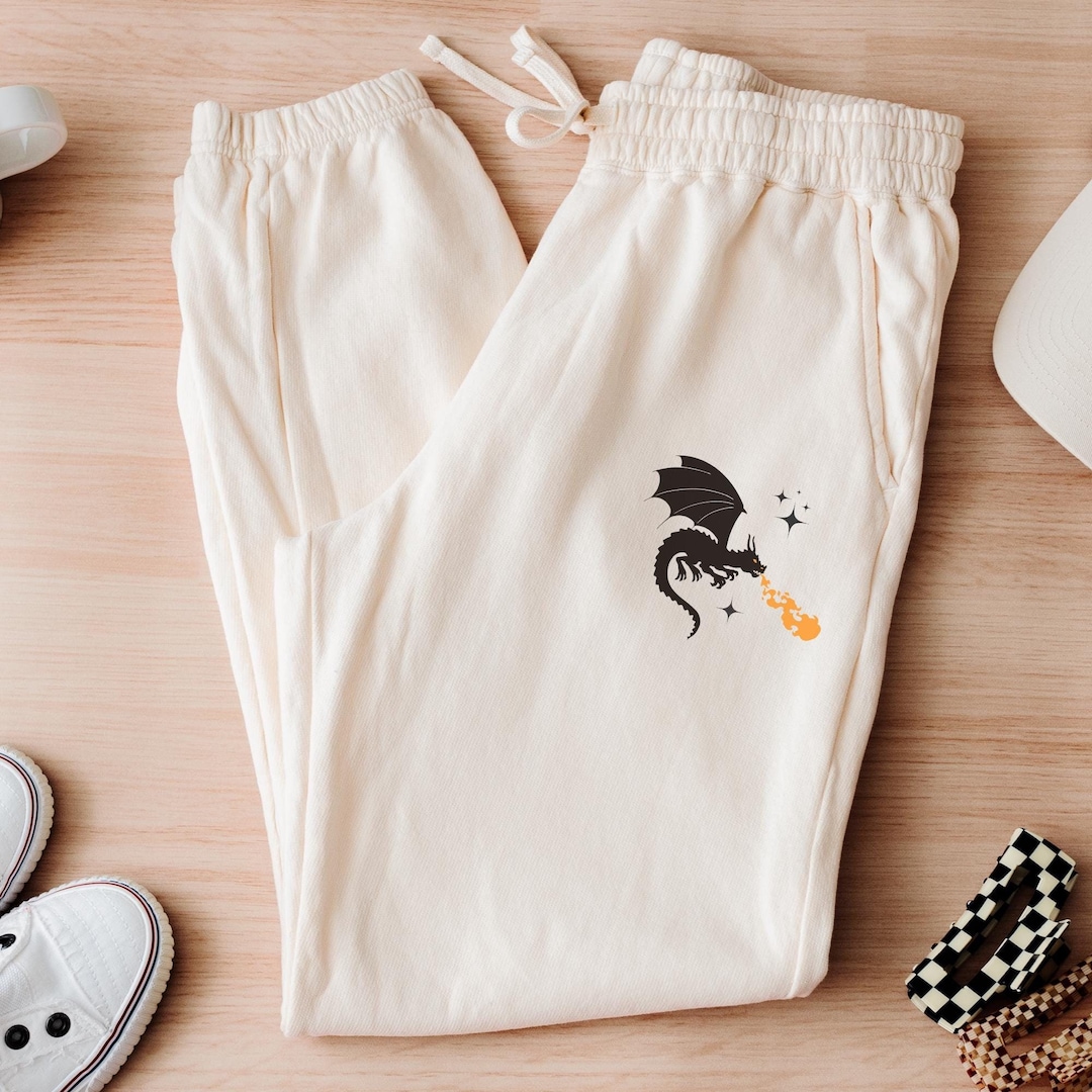 Dragon Sweatpants, Dragon Joggers, Dragon Lover Gift, Book Dragon, Gift ...