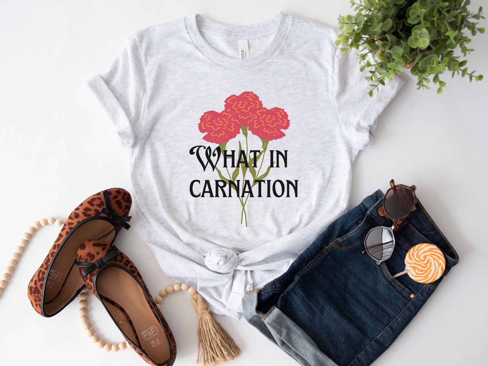 Flower Shirt Carnation T-shirt What in Carnation Shirt Gift - Etsy