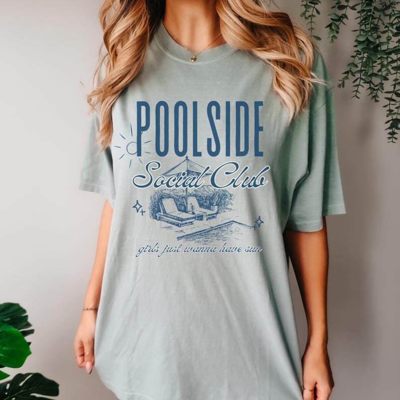 CUSTOM Bachelorette Pool Party T-shirts, the Bach Club, Poolside Social ...