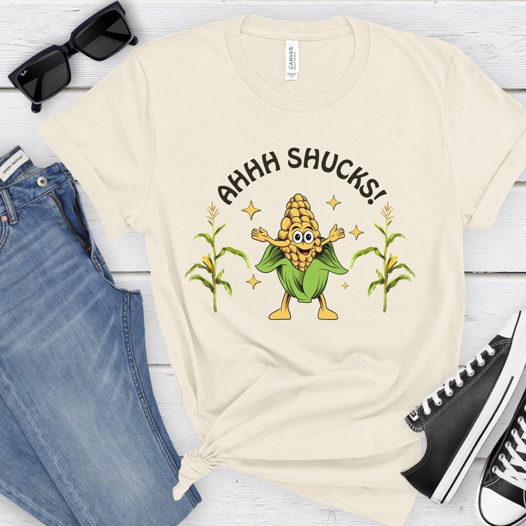 Ahh Shucks Tee, Aww Shucks, Funny Corn Shirt, Crop Top, Harvest Shirt ...