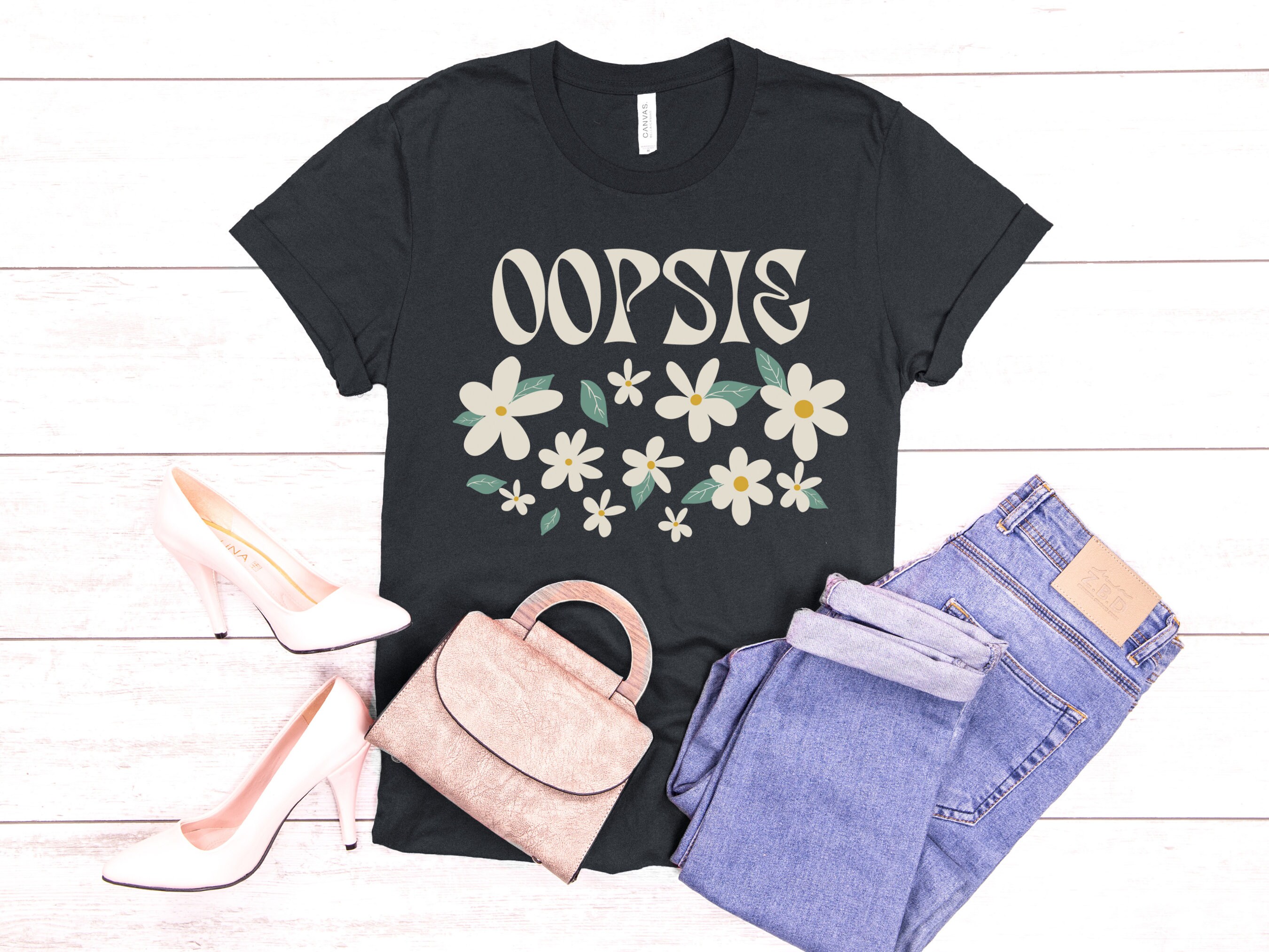 Oopsie Daisy Shirt, Daisy Shirt, Flower Shirt, Retro Shirt, Trendy ...