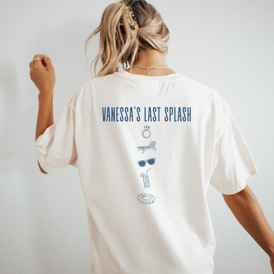 CUSTOM Bachelorette Pool Party T-shirts, the Bach Club, Poolside Social ...