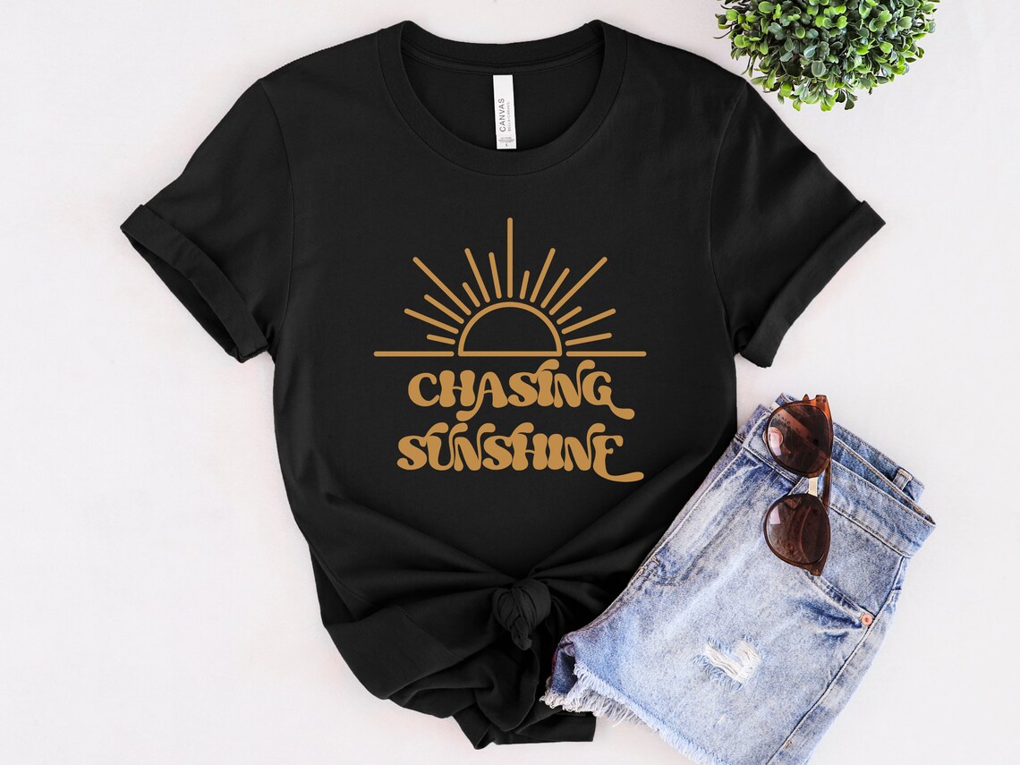 Chasing Sunshine T-shirt, Summer Vibes Shirt, Beach Vacation Shirt ...