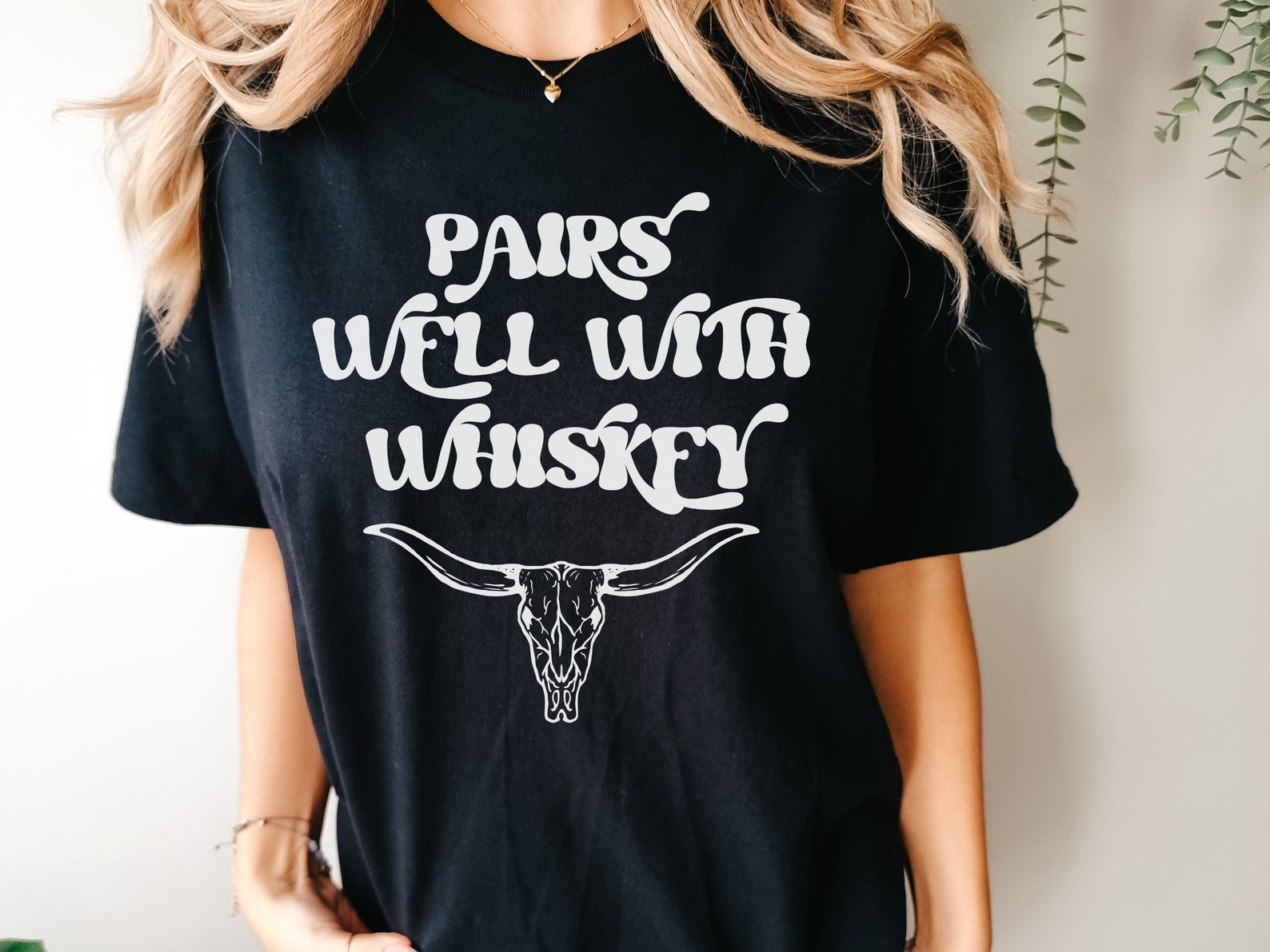 Pairs Well With Whiskey, Whiskey Shirt, Western Shirt, Bartender Shirt ...